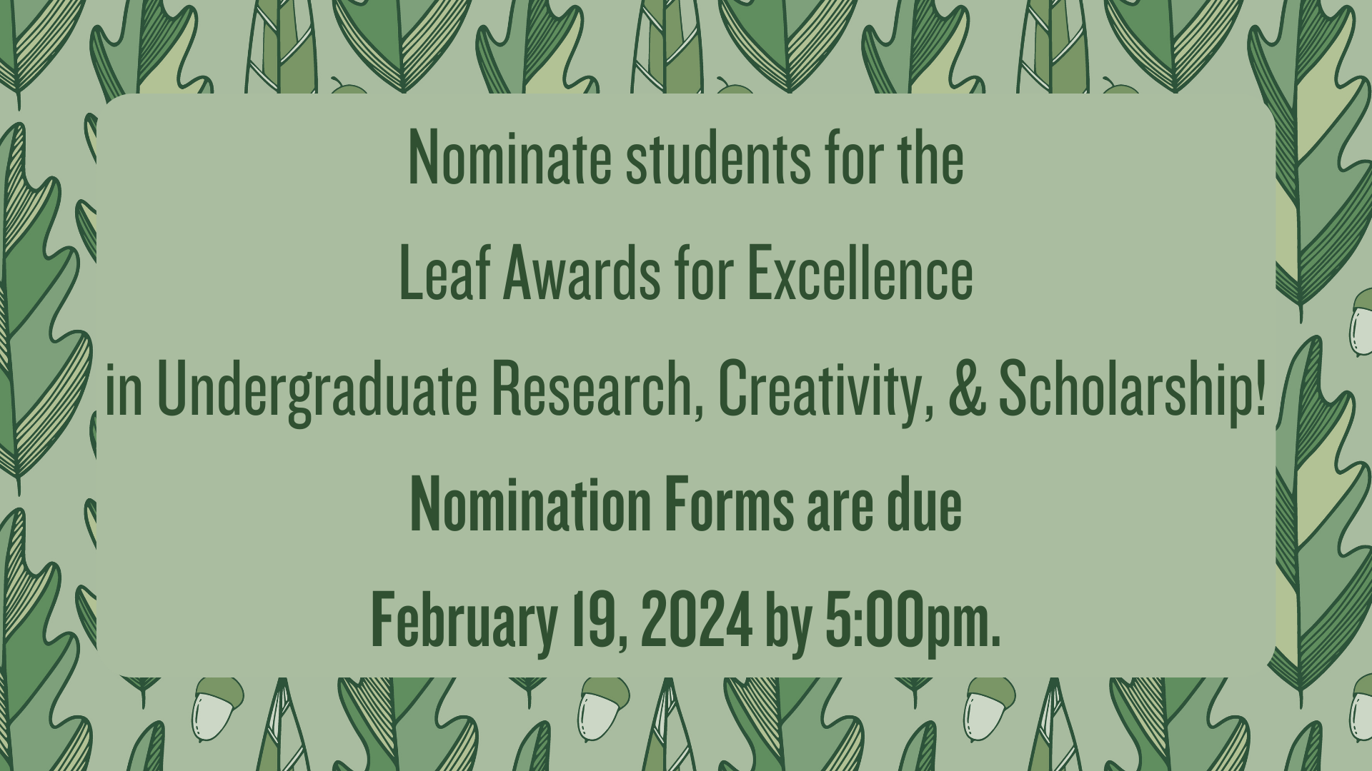Advance Leaf Awards | Advance Student Research